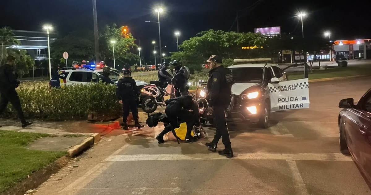 Motociclista cai após abordagem da PM durante patrulhamento em Sinop ...