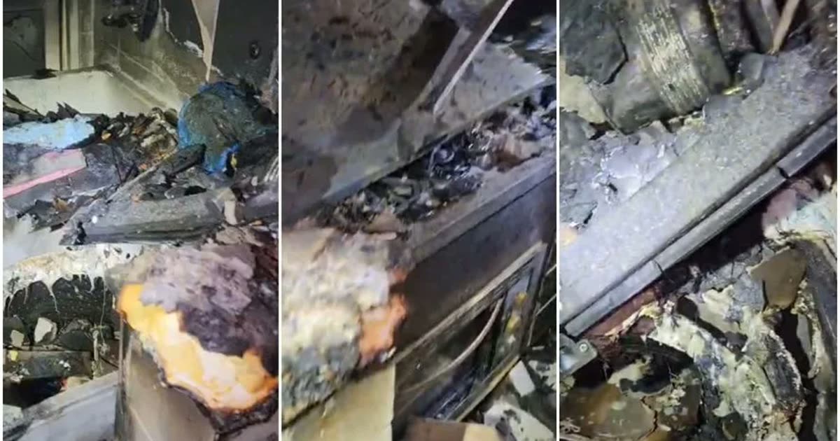 Vídeo mostra como ficou apartamento consumido pelo fogo durante a ...